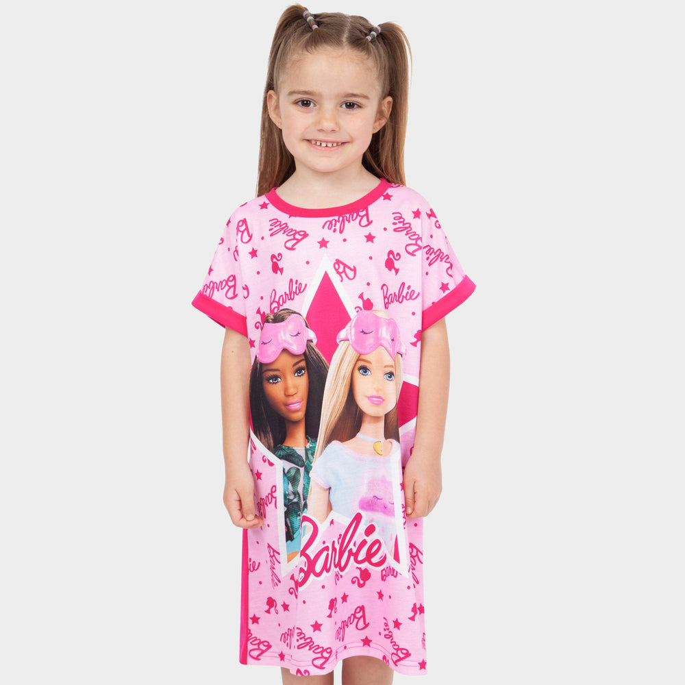 Girls Barbie Pyjamas | Barbie Short Sleeve Nightdress | Character.com