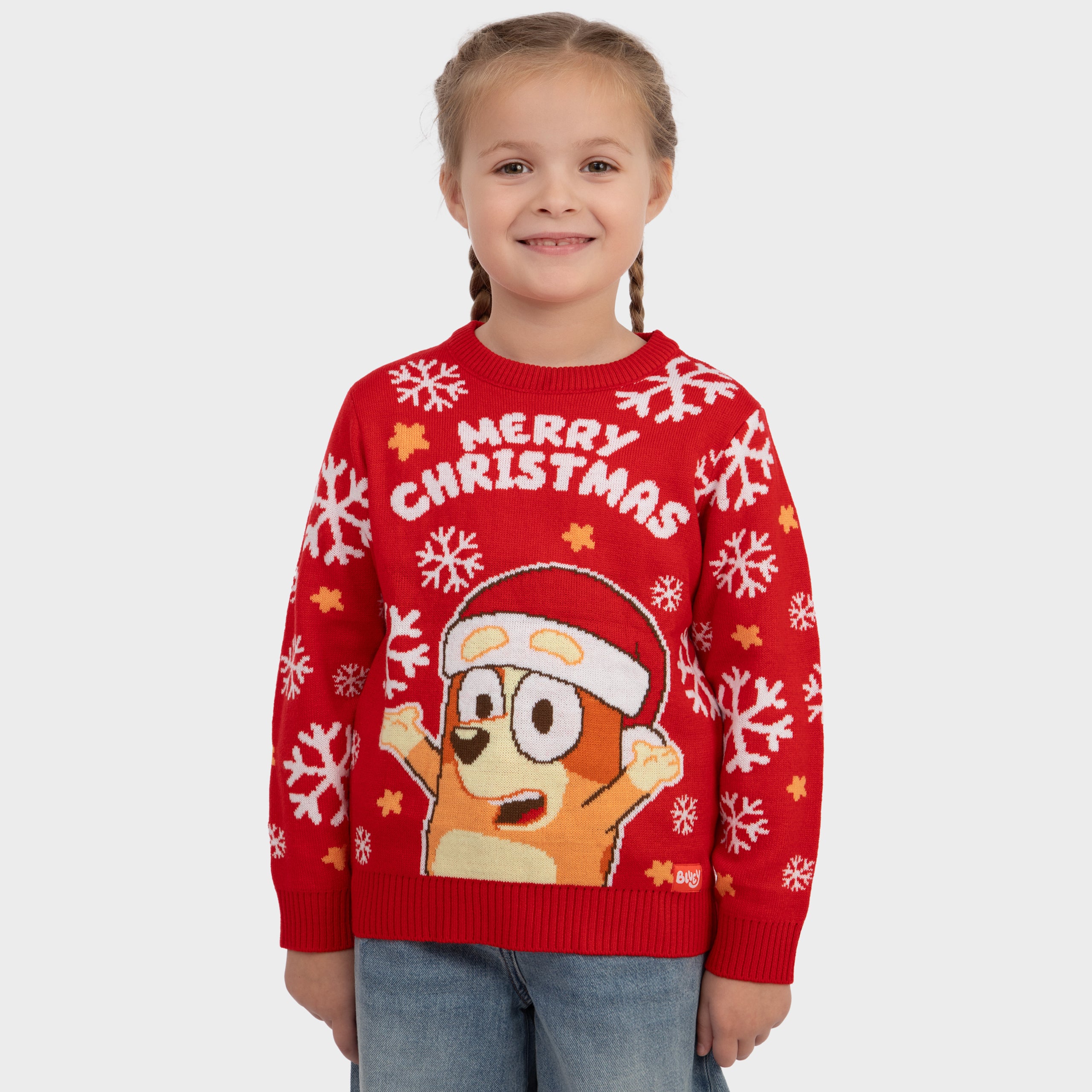 Bluey Girls Christmas Jumper | Bingo Knitted Sweater | Girls Pullover ...