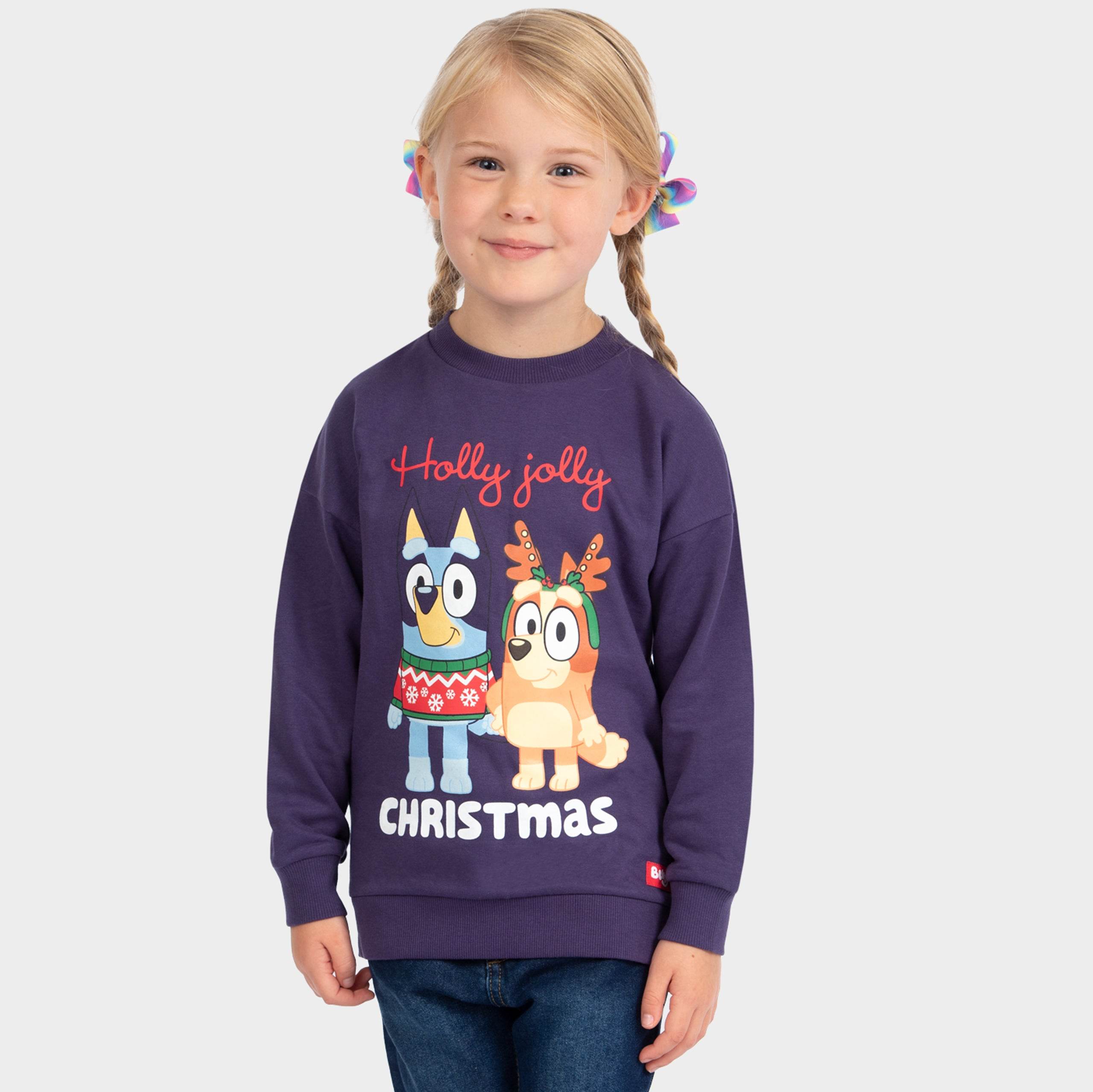 Bluey Christmas Sweatshirt | Girls Bluey Jumper | Character.com