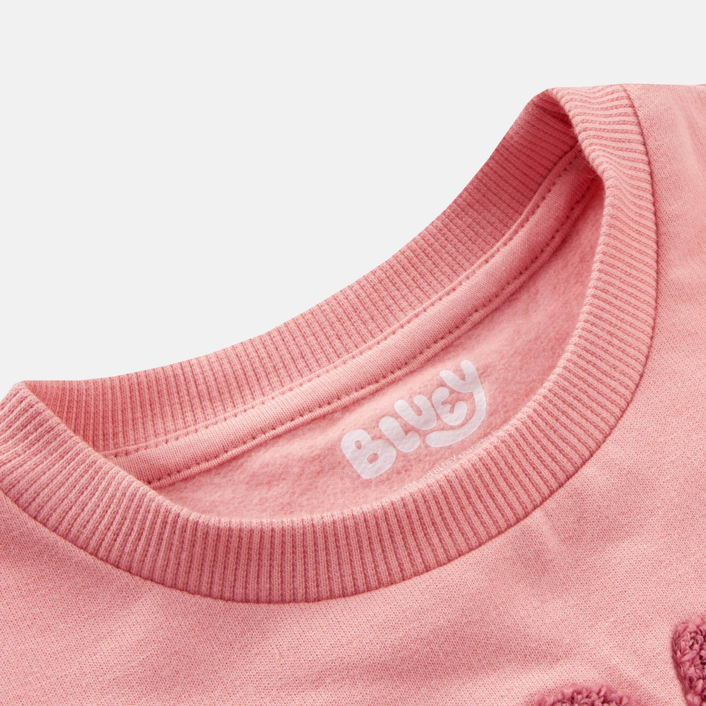 Bluey Girls Sweatshirt | 100% Cotton | Embroidered Design | Pink Jumper ...