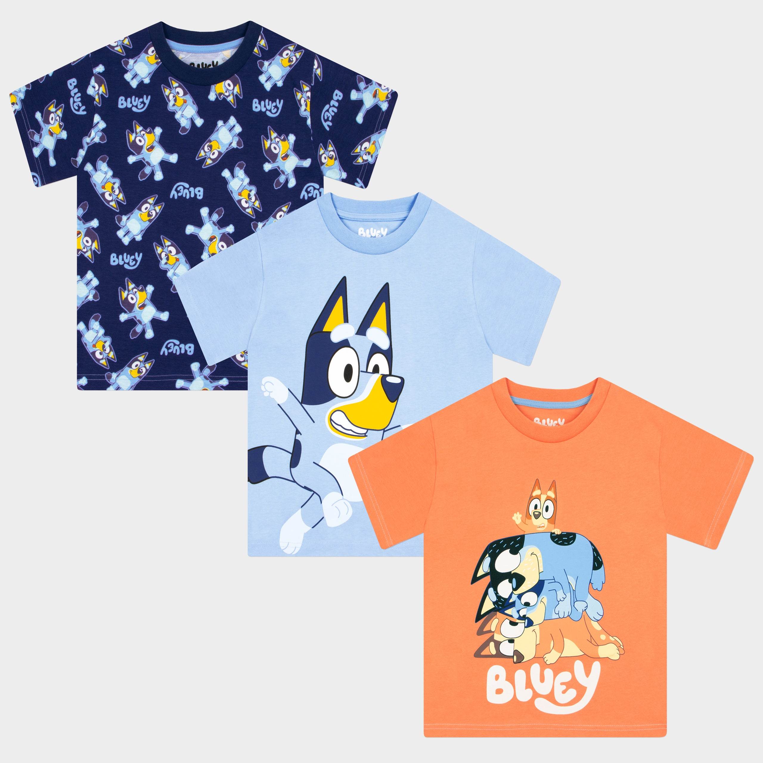 Bluey T-shirts For Boys | 3 Pack Bluey T Shirts | Character.com