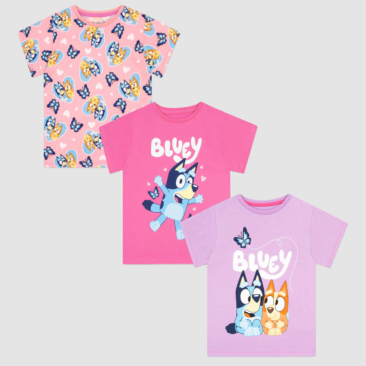 Bluey T-Shirts | Girls 3 Pack | Bluey Tops For Girls | Character.com