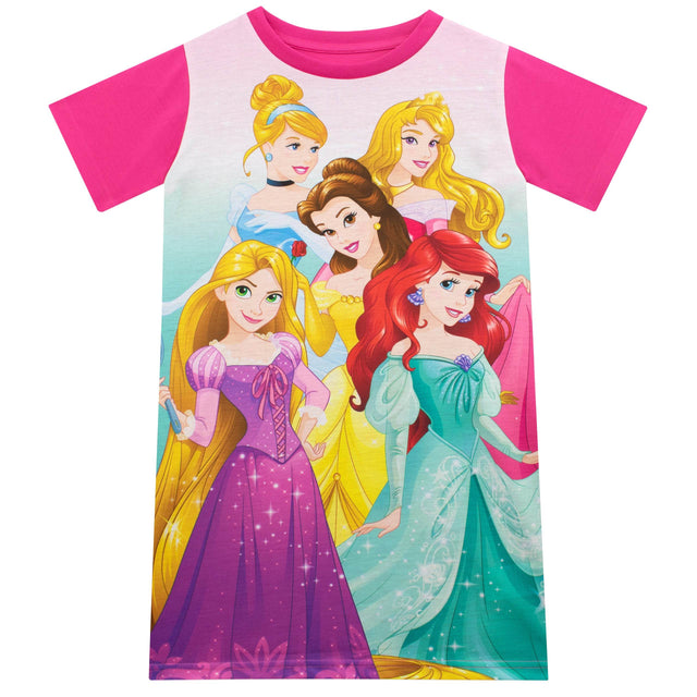 Disney Princess Girls Nightdress | Rapunzel, Ariel, Cinderella | Pink ...