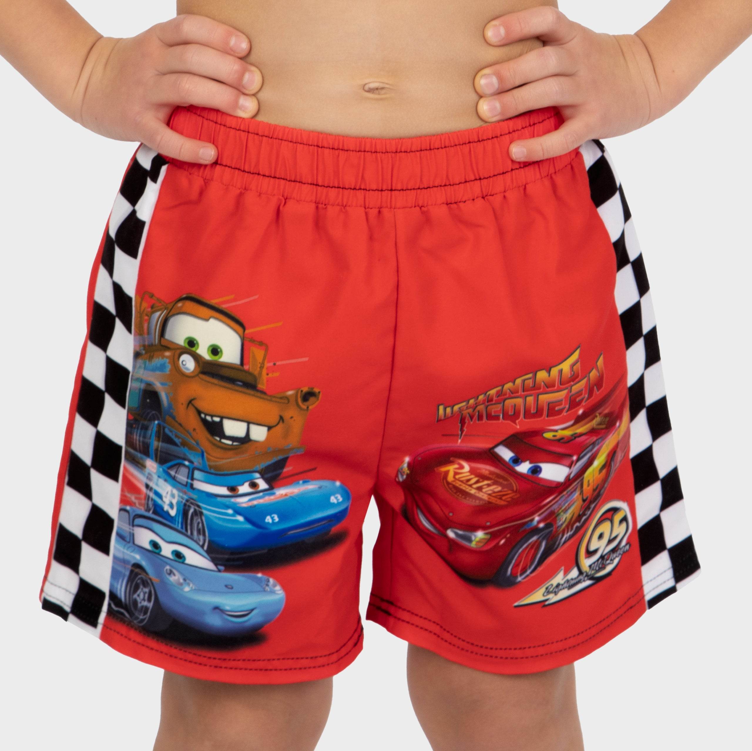 Boys Disney Cars Swim Shorts | Lightning McQueen Swimming Trunks | Red ...