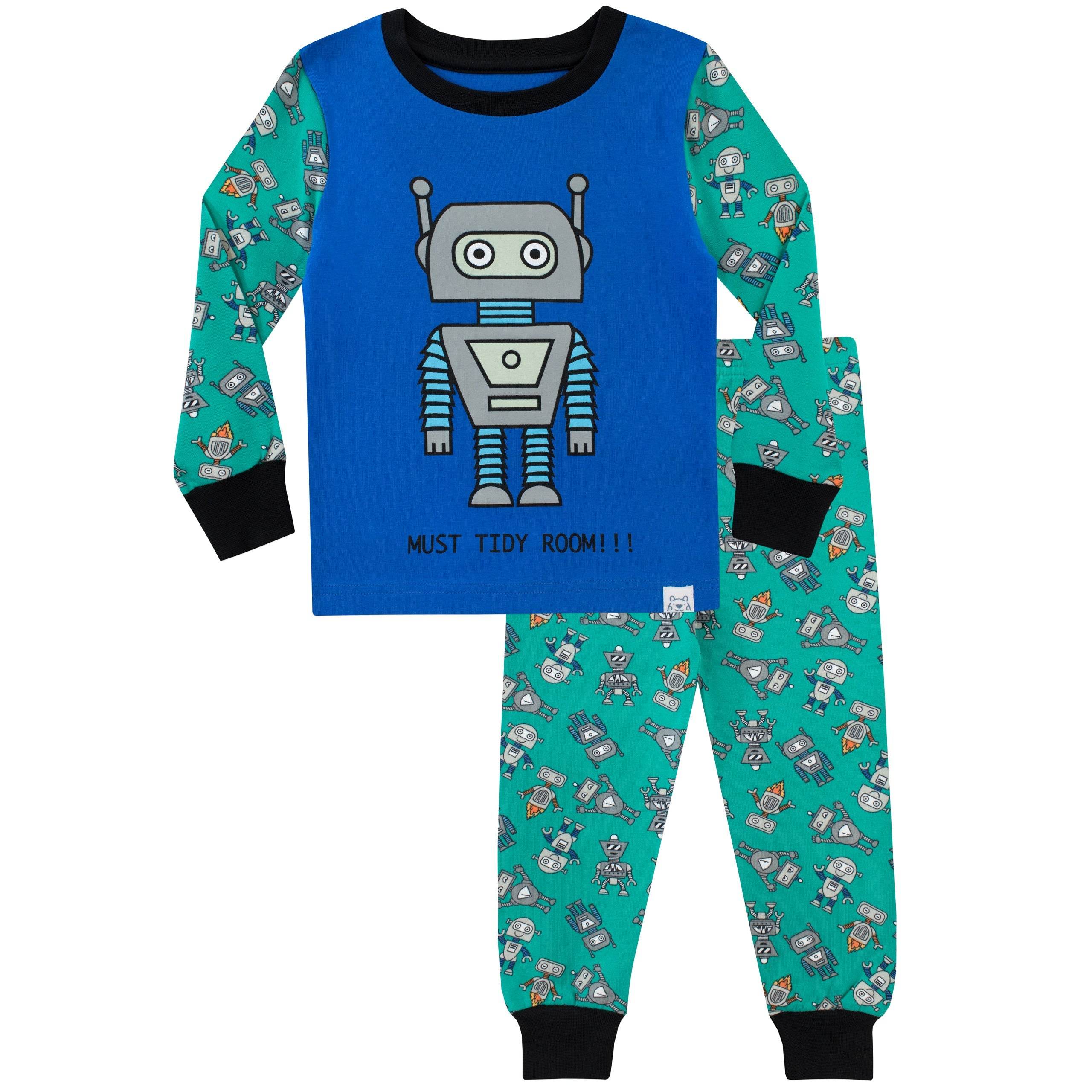 Harry Bear Retro Robots Pyjamas - Snuggle Fit – Character.com
