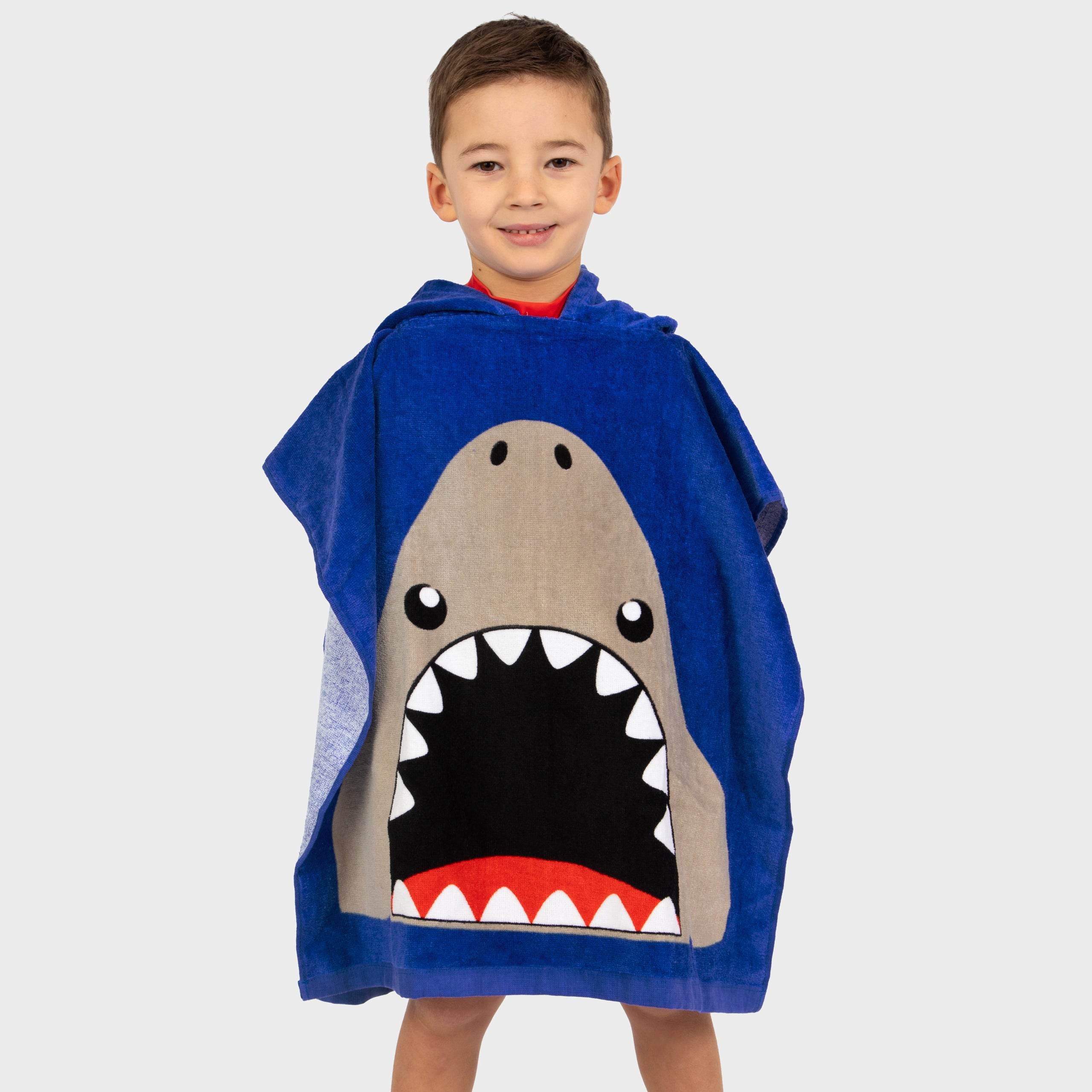 Harry Bear Shark Towel Poncho | Boys Swimwear | Character.com