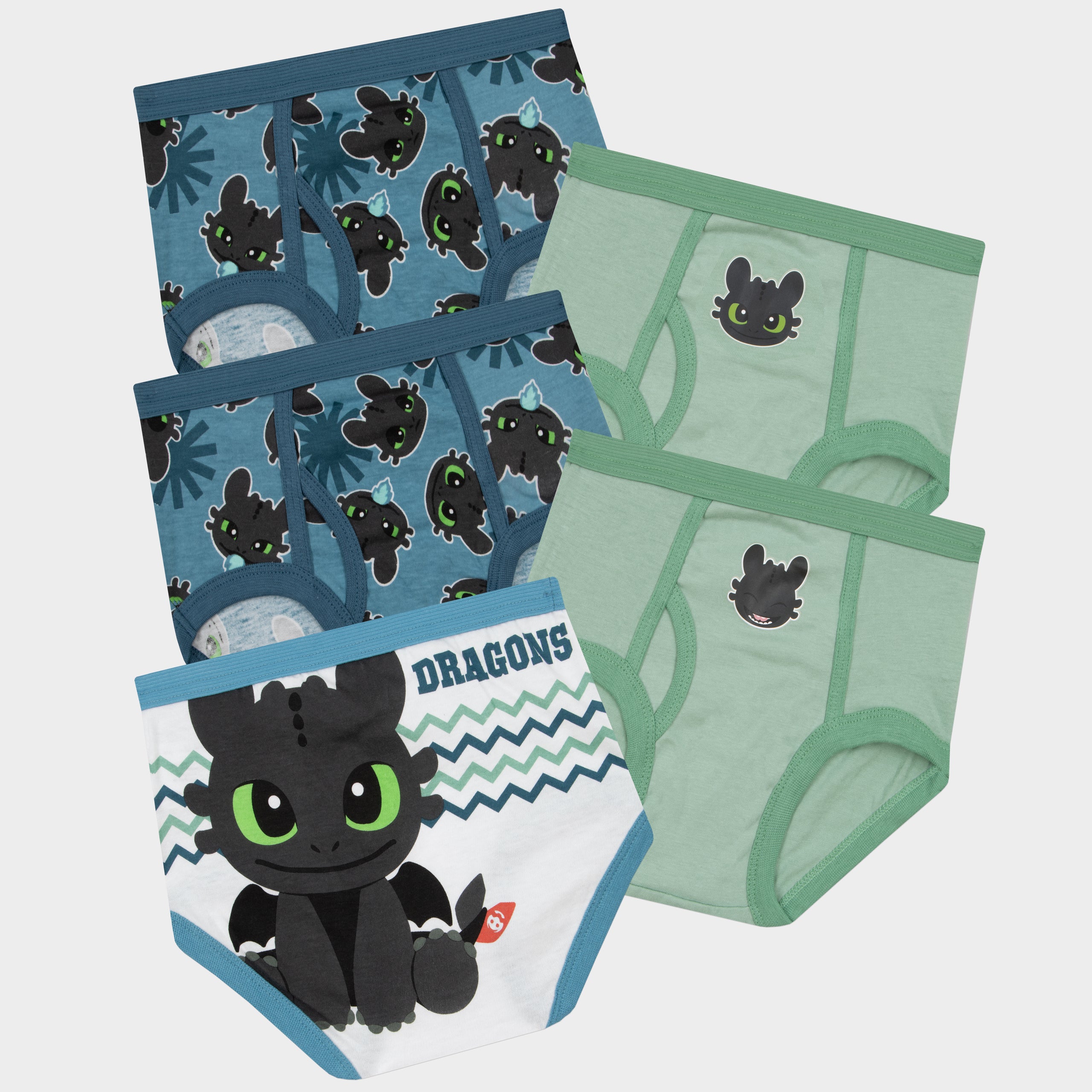 How To Train Your Dragon Boys Underwear | Toothless 5 Pack Briefs Set ...
