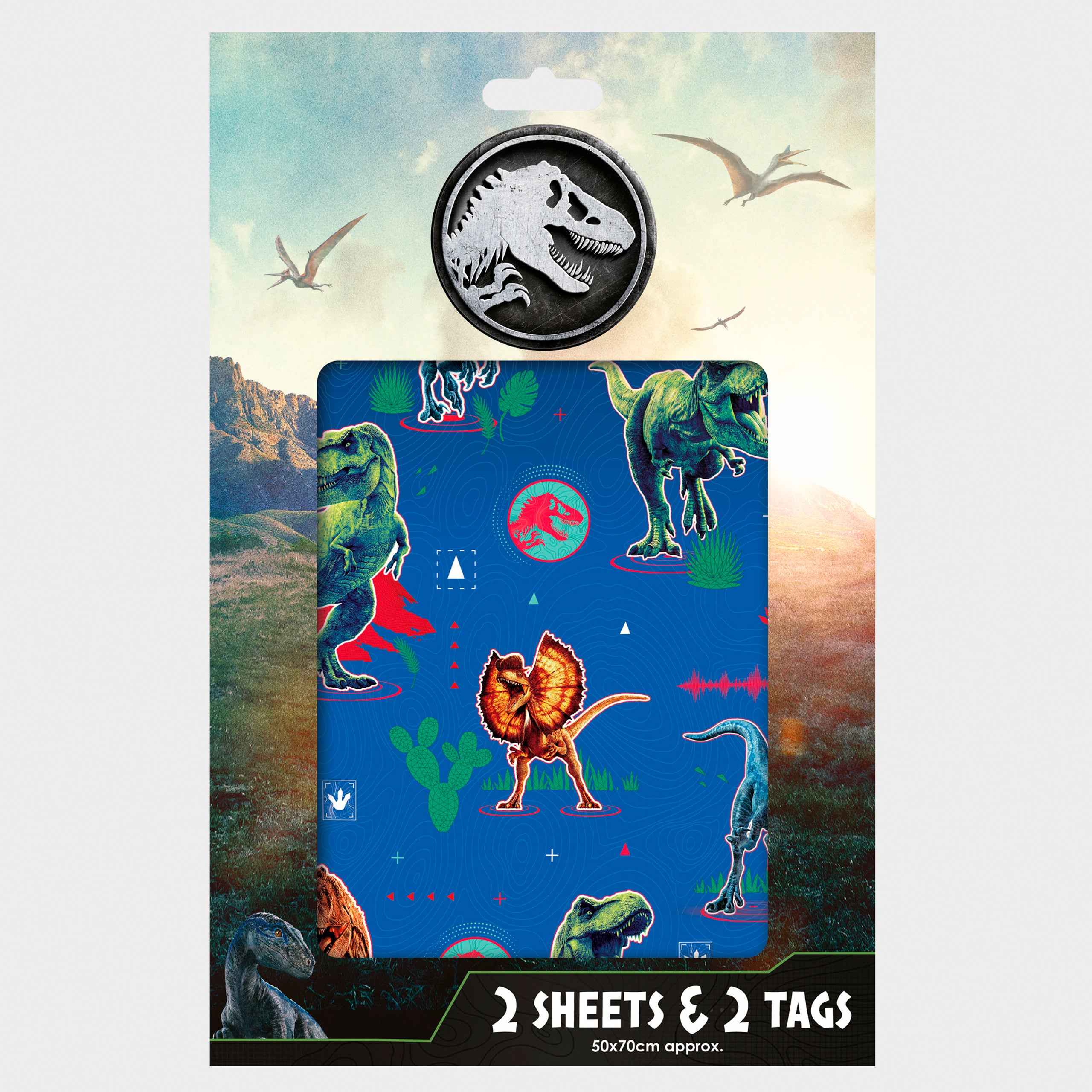 Jurassic World Gift Wrap And Tags | Dinosaur Wrapping Paper | Kids ...
