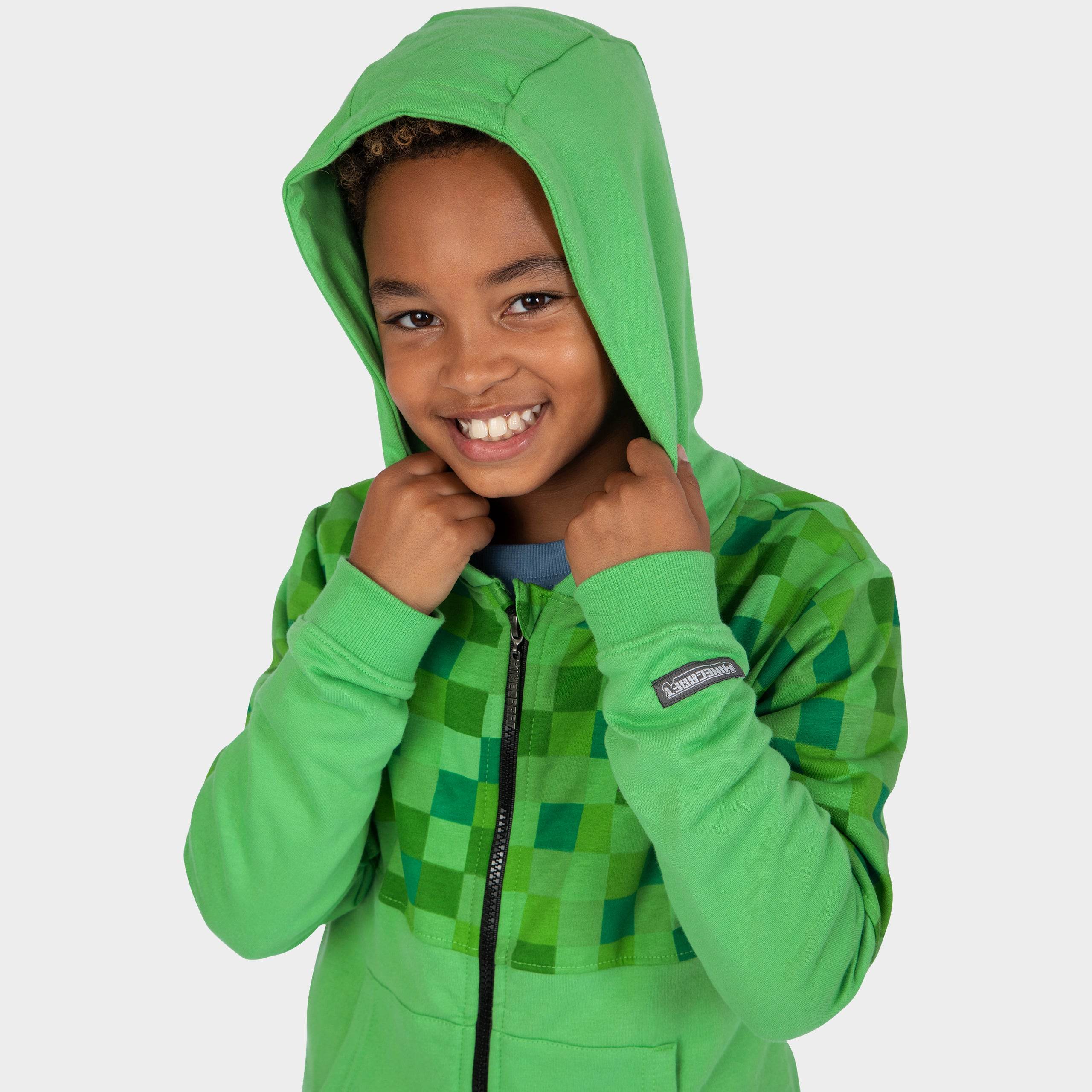 Boys Minecraft Hoodie | Creeper Zip Up |Character.com