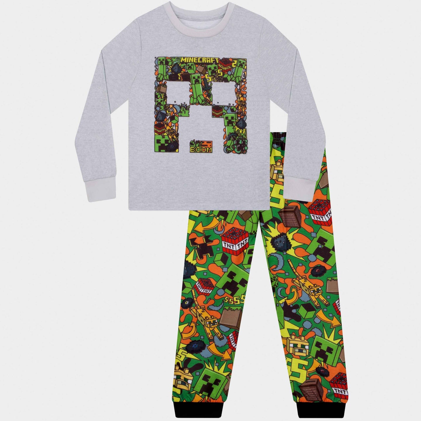 Minecraft Boys Pyjamas | Minecraft Creeper Pjs For Boys | 2 Piece ...