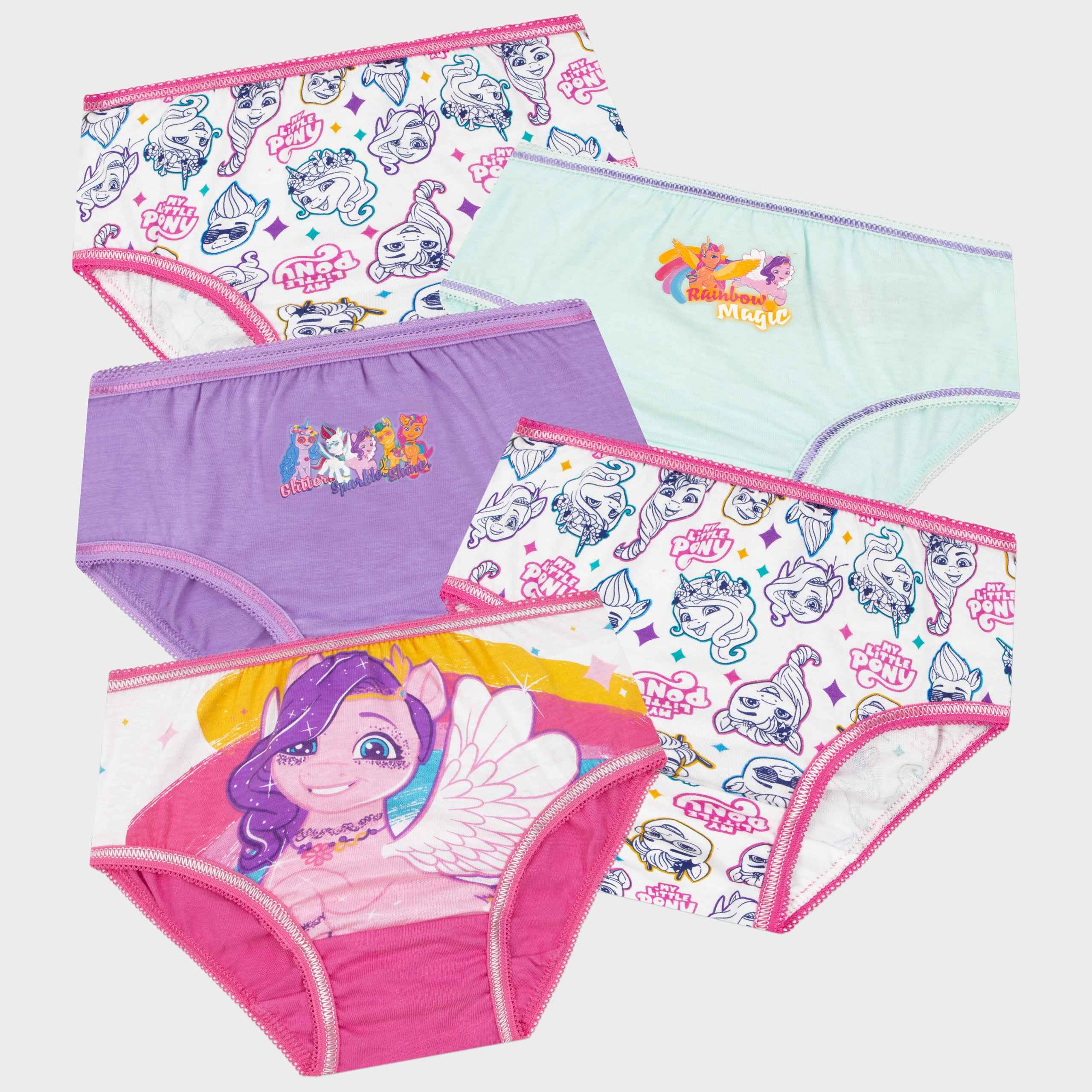 My Little Pony Underwear | 5 Pack Girls Briefs | Girls Underwear ...