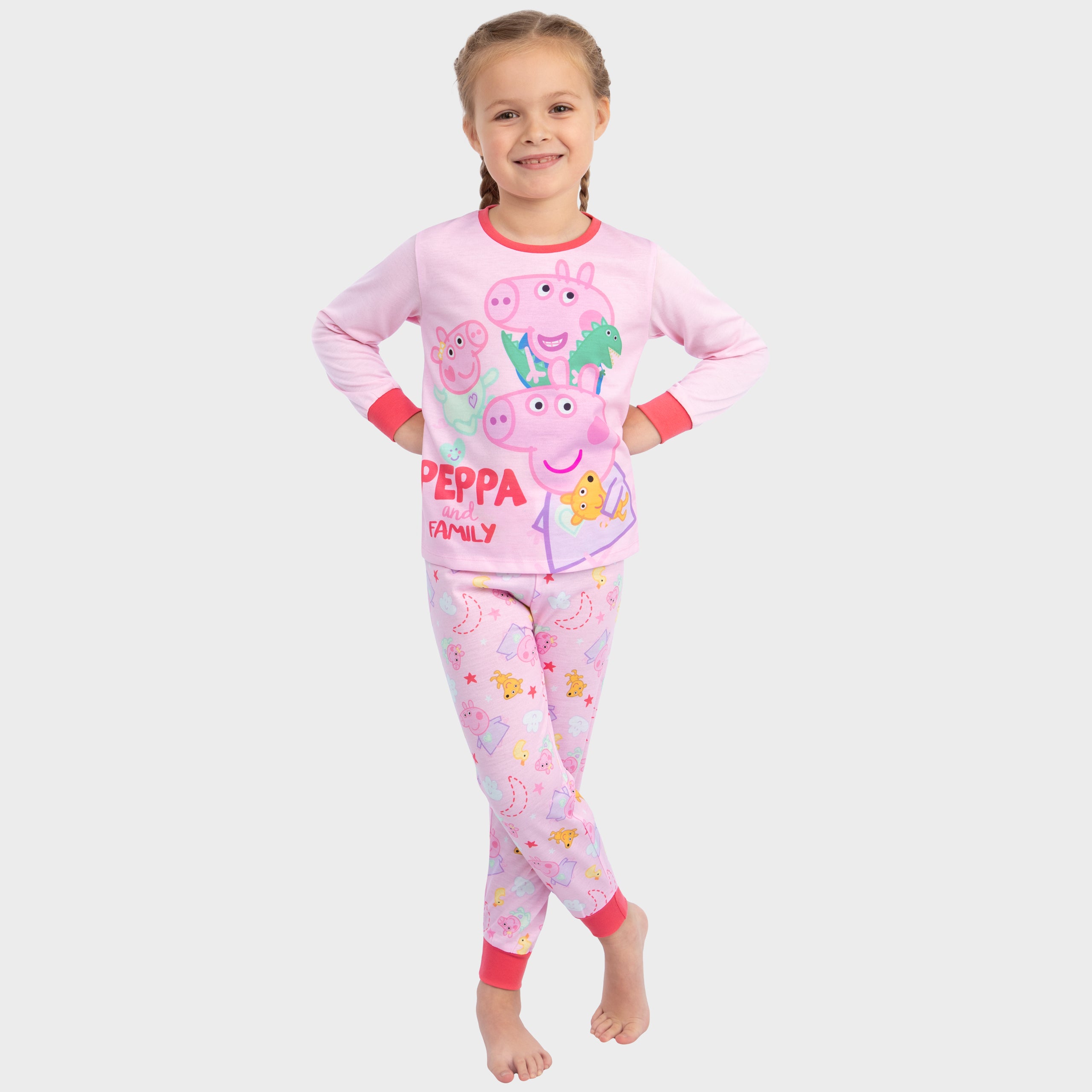 Peppa Pig Pyjamas | Peppa Girls Pjs | Peppa, George And Evie | Pink ...