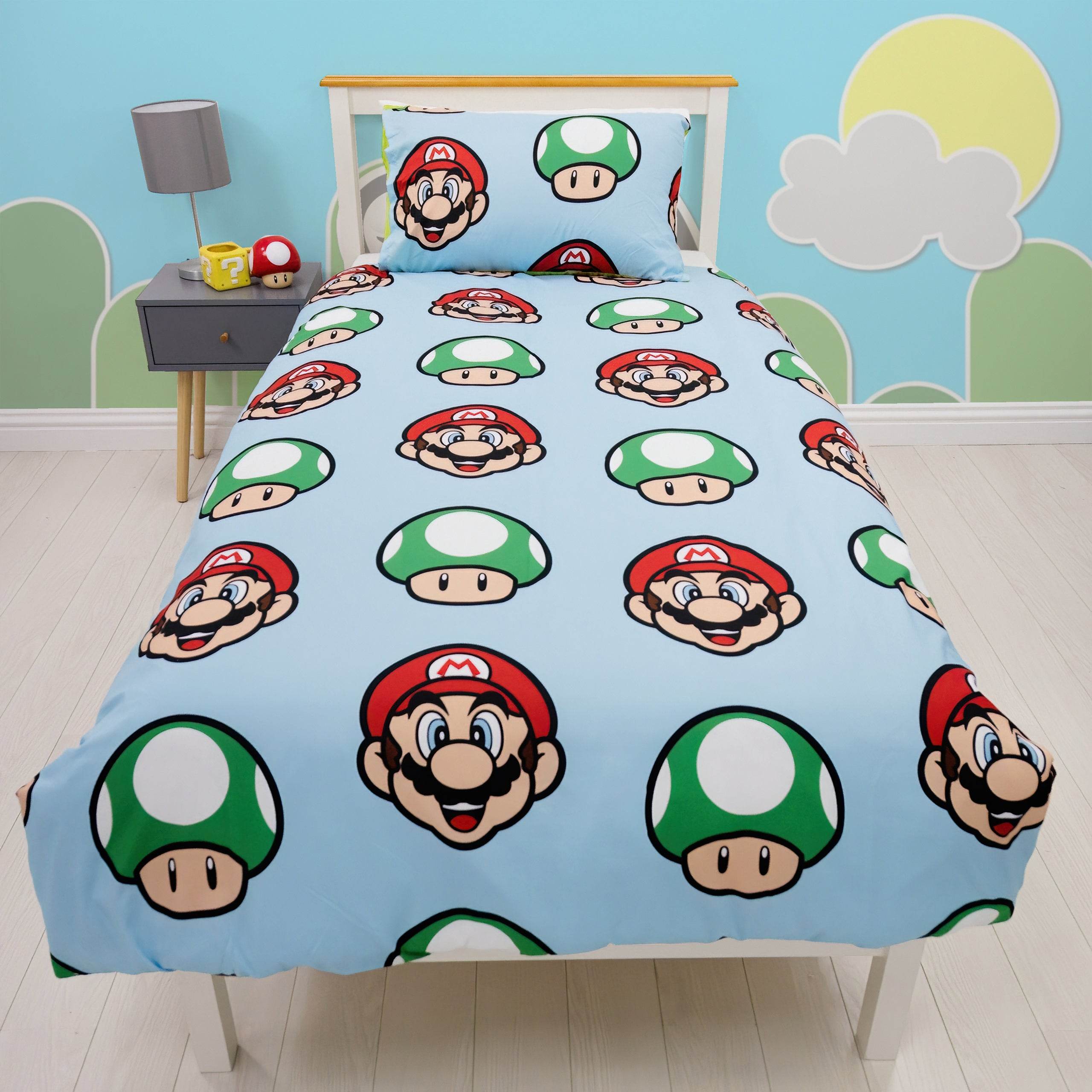 Super Mario Single Duvet Set| Kids| Official Character.com Merchandise