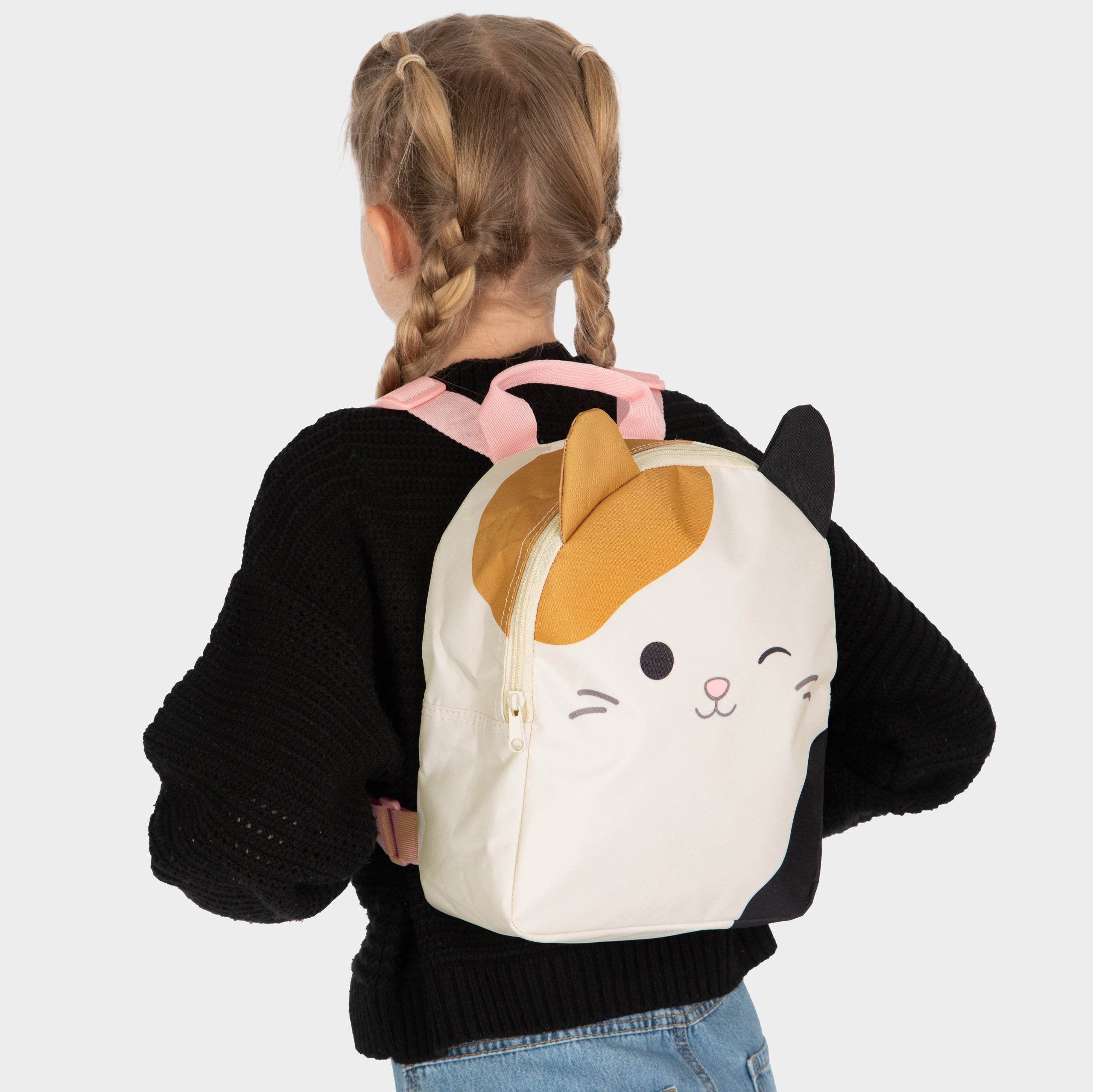 Squishmallows Girls Backpack | Cam The Cat Bag | Off White 3D Ears ...