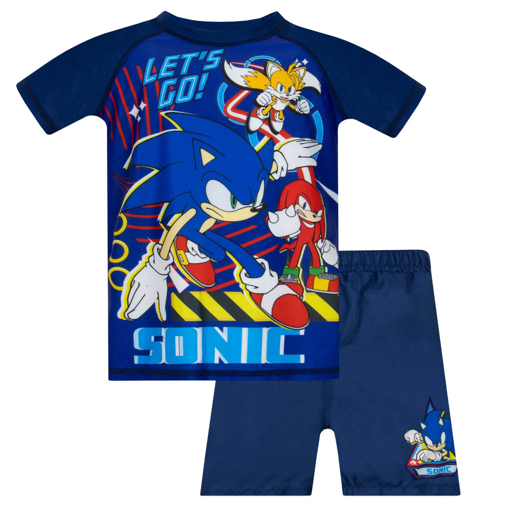 Sonic Swim Set | Boys Rash Guard for Gamers | Kids | Character.com