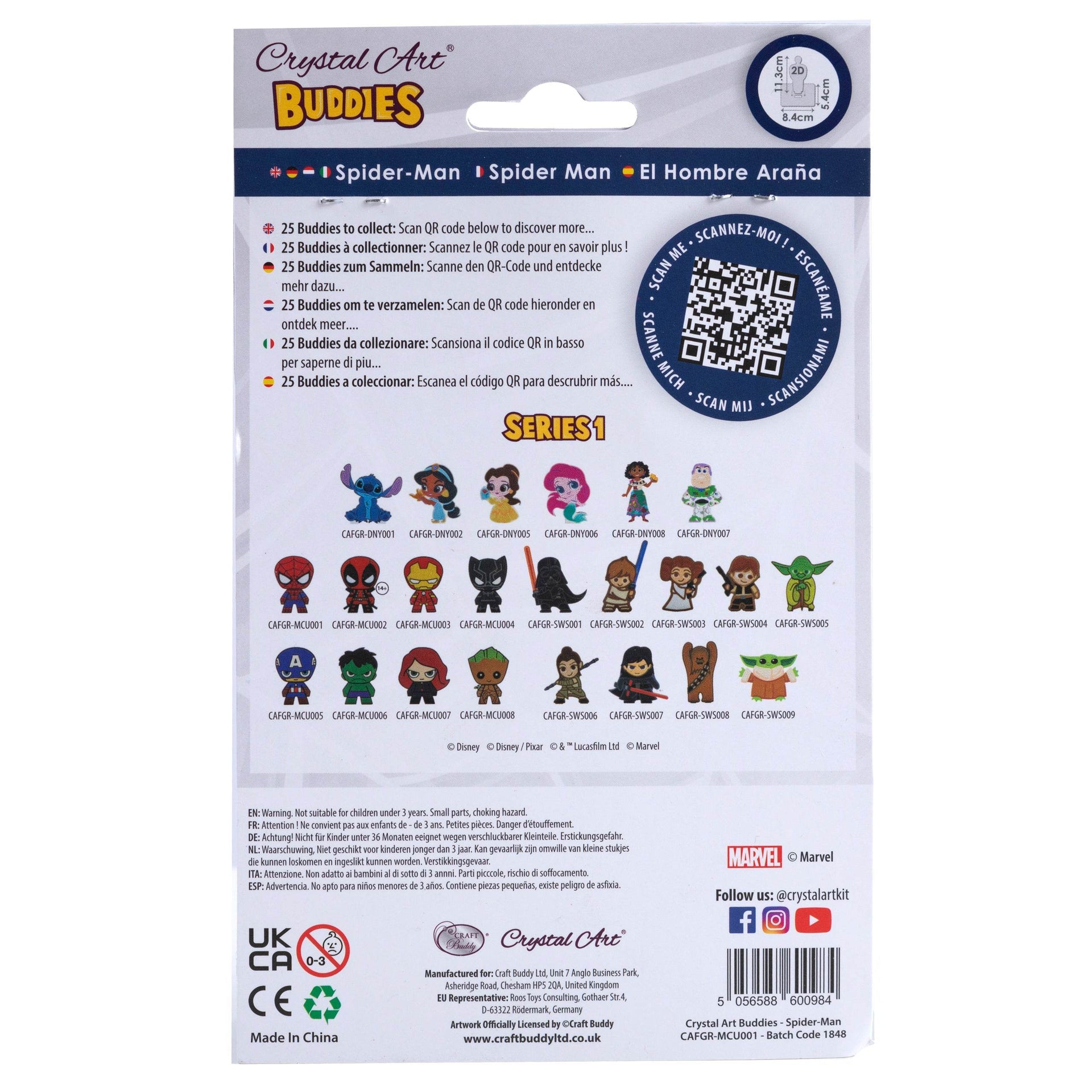 Spiderman Marvel Crystal Art Buddy| Kids and Adults | Official ...