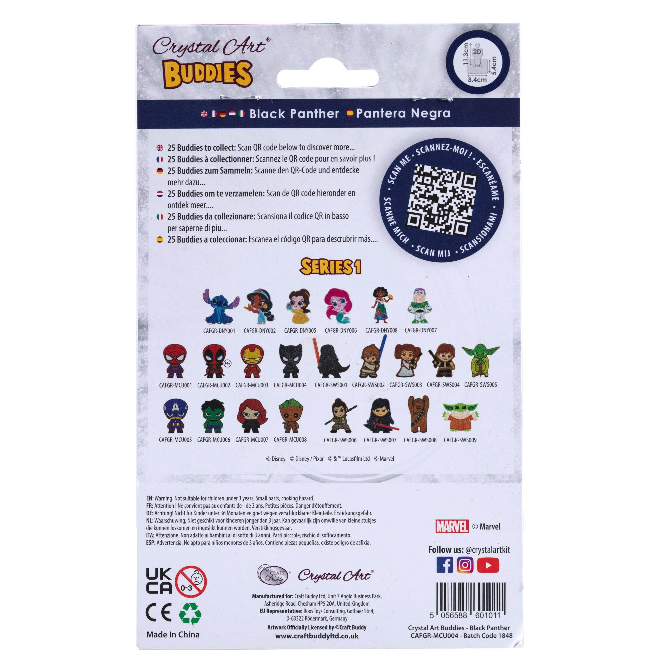 Black Panther Marvel Crystal Art Buddy| Kids and Adults | Official ...