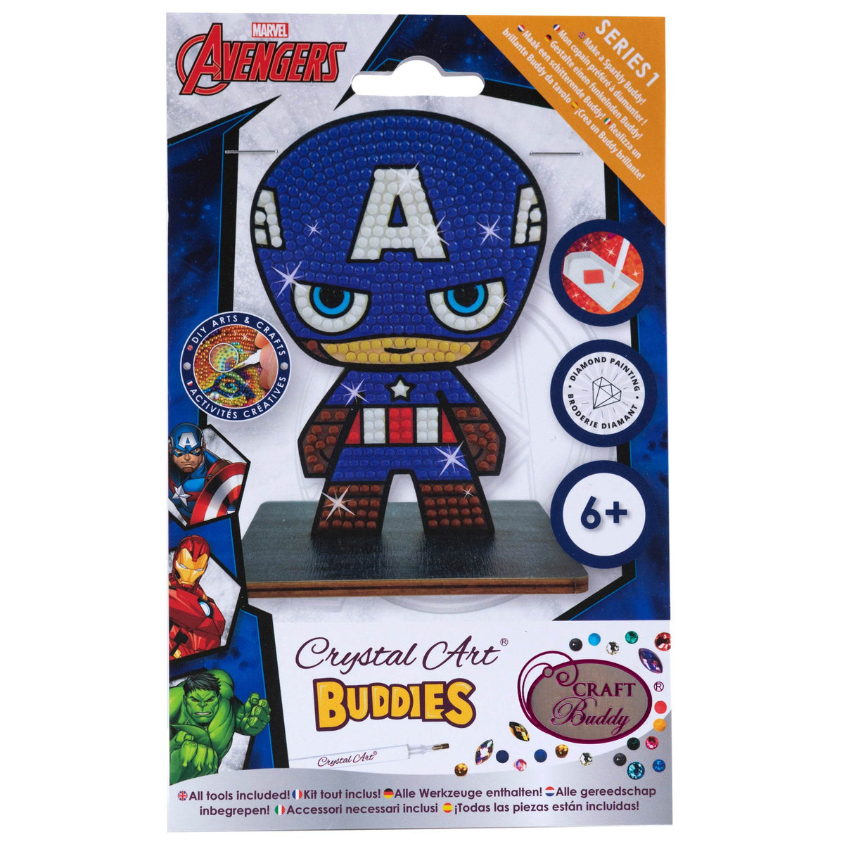 Captain America Marvel Crystal Art Buddy| Kids and Adults | Official ...