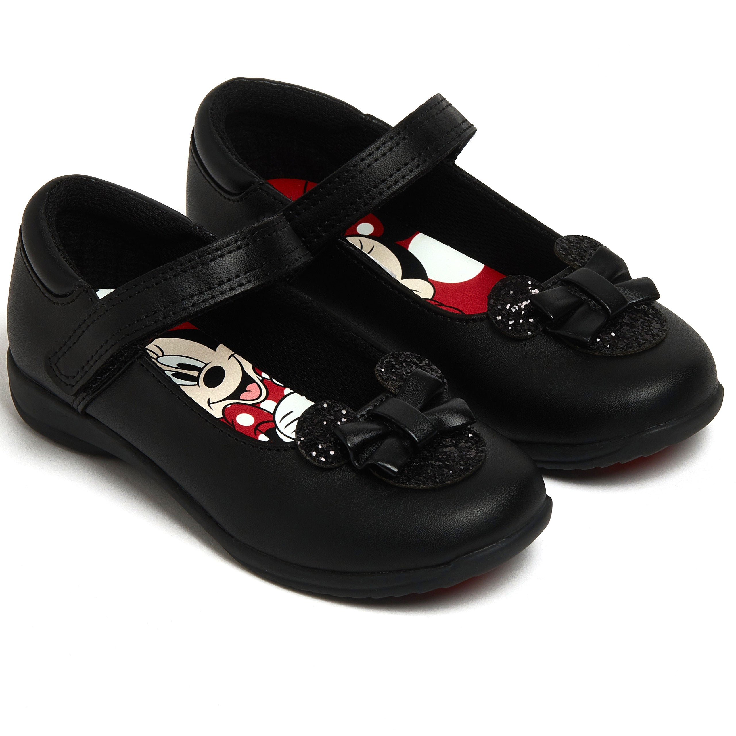 Minnie Mouse Girls School Shoes | 3D Bow | Disney School Shoes | Black ...