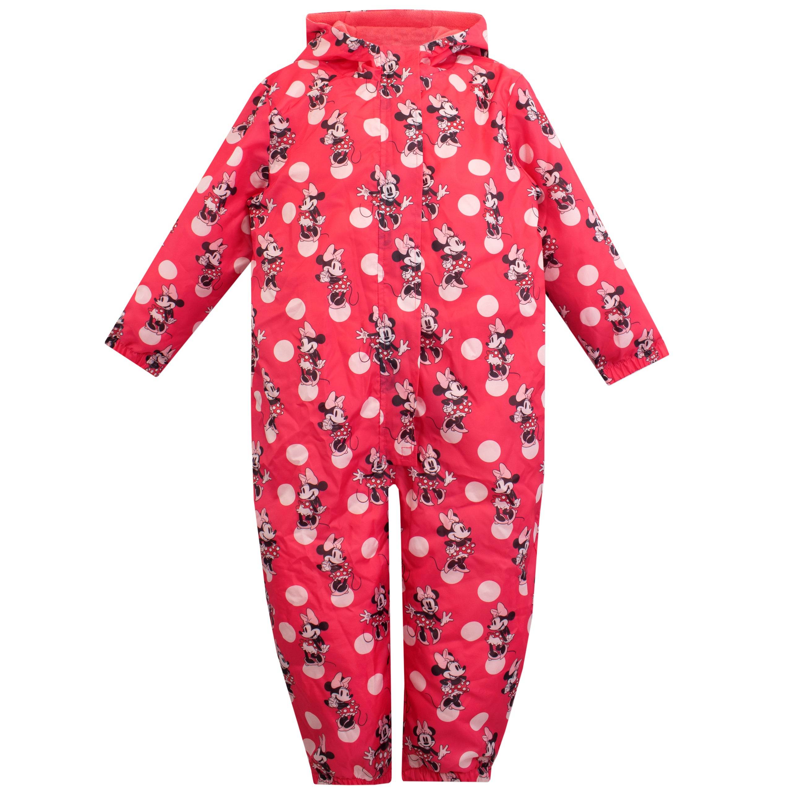 Minnie Mouse Girls Puddlesuit | Soft Fleece Inside | Disney Girls Coat ...