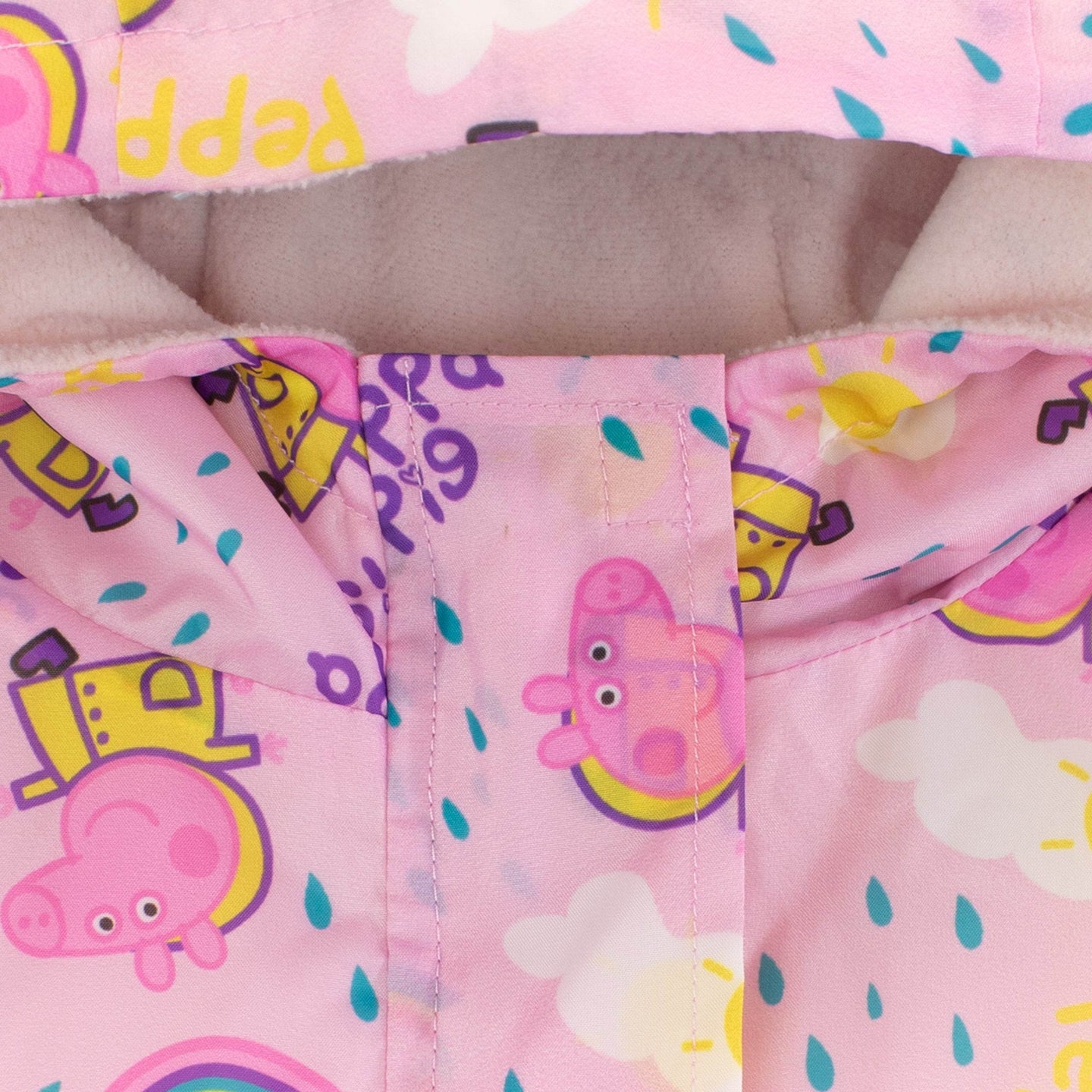 Peppa Pig Girls Puddlesuit | Soft Fleece Inside | Pink Raincoat for ...