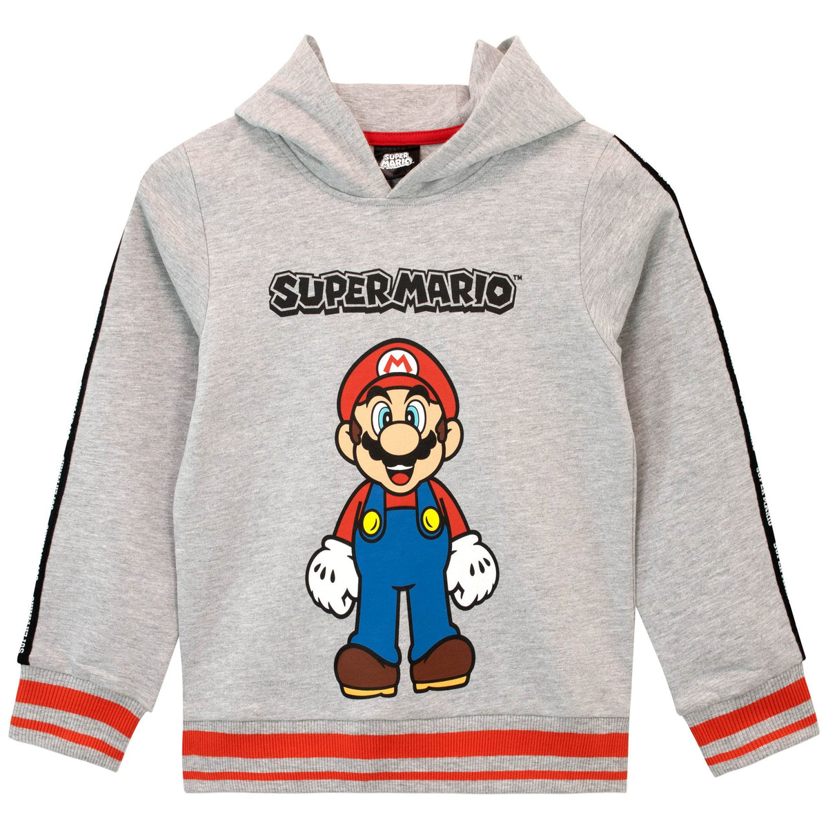 Mario Boys Hoodie | Cotton Kids Hoodie | Grey Super Mario Jumper ...