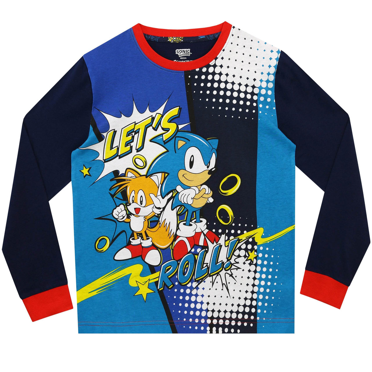 Sonic Boys Pyjamas | Long Sleeve | Sonic & Tails PJs | Blue – Character.com